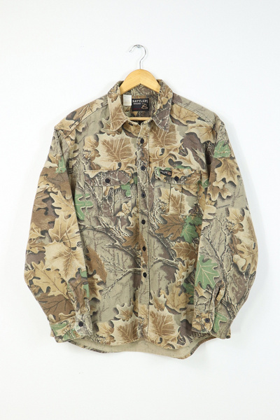 Vintage Flannel Tree Camo Button-Down 001 | Urban Outfitters