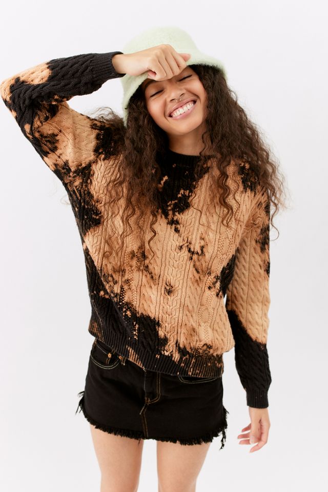 Urban Renewal Remade Bleached Textured Sweater | Urban Outfitters Canada