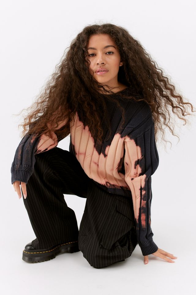 Urban Renewal Remade Bleached Out Textured Sweater | Urban Outfitters