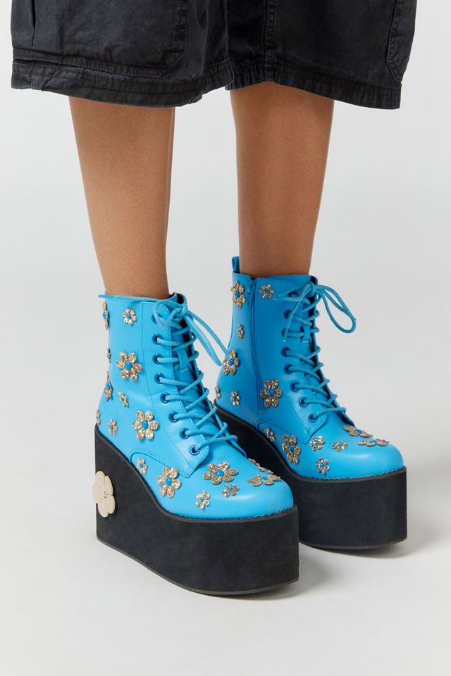 KOI Lotus Junkie Flower Platform Ankle Boot | Urban Outfitters
