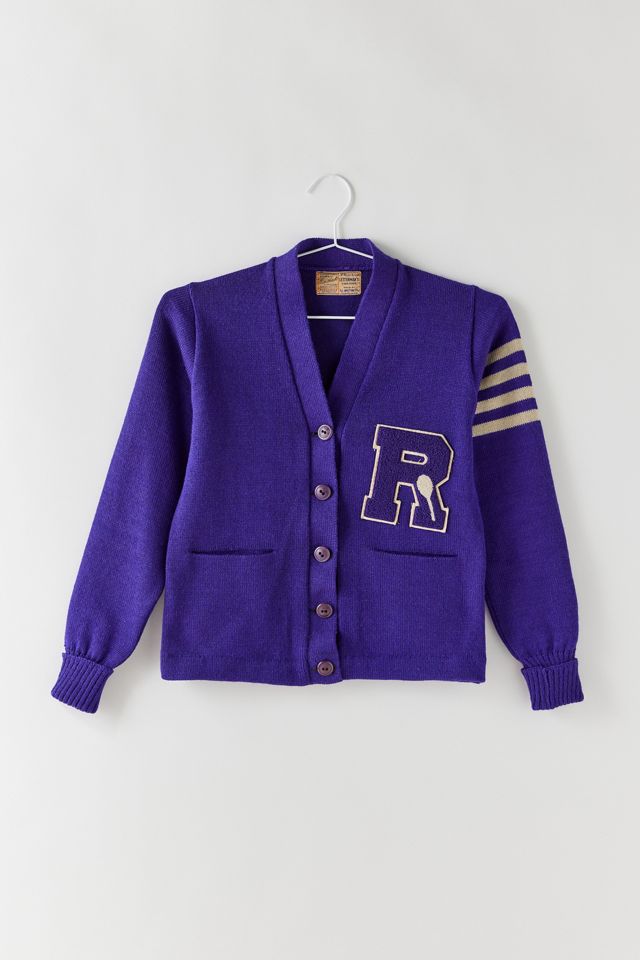 Vintage R Letterman Cardigan | Urban Outfitters Canada