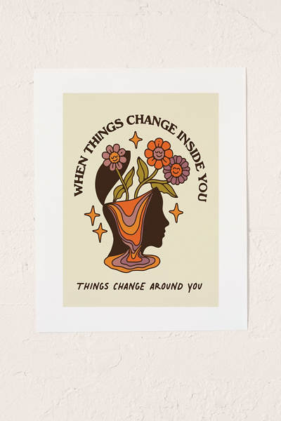 Kira Cyan Things Change Art Print | Urban Outfitters Canada