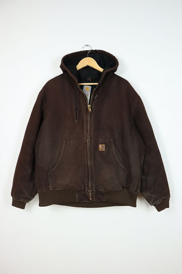 Vintage Brown Hooded Carhartt Jacket | Urban Outfitters