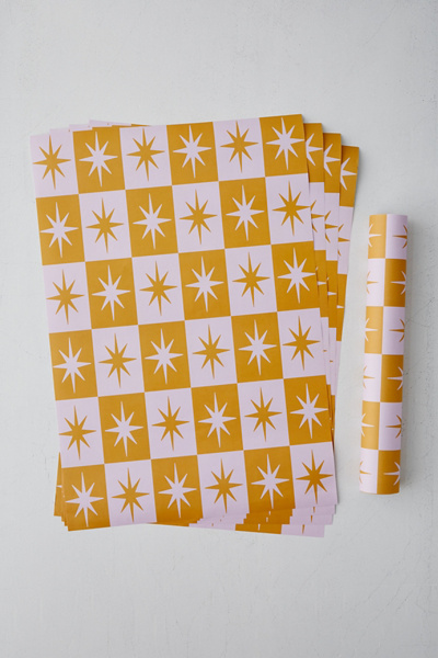 Star Check Wrapping Paper | Urban Outfitters