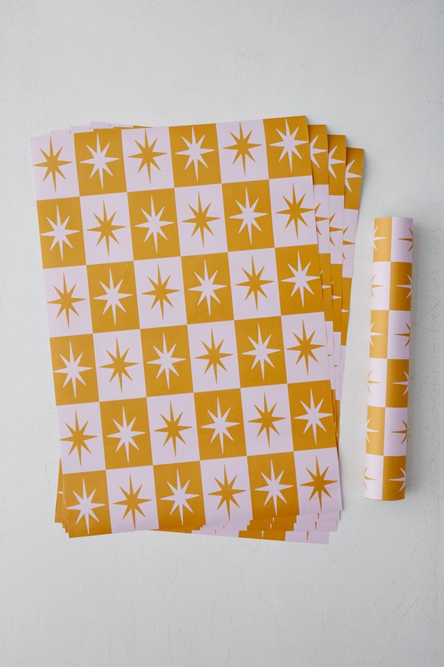 Star Check Wrapping Paper | Urban Outfitters Canada