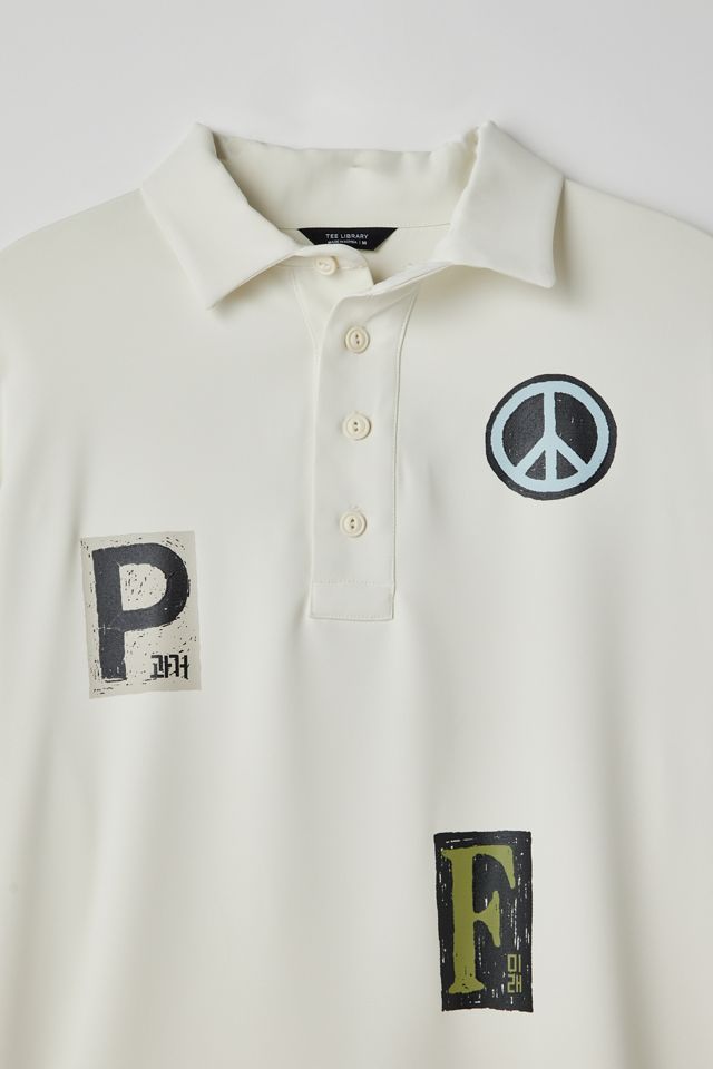 Tee Library Peace Boxy Polo Shirt | Urban Outfitters