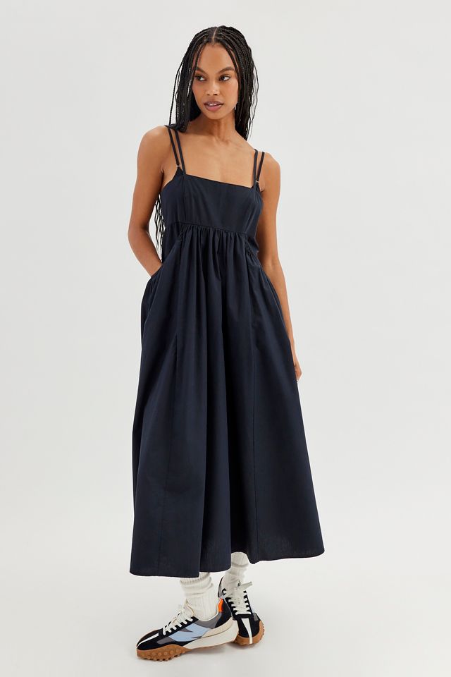 UO Iggy Poplin Midi Dress | Urban Outfitters