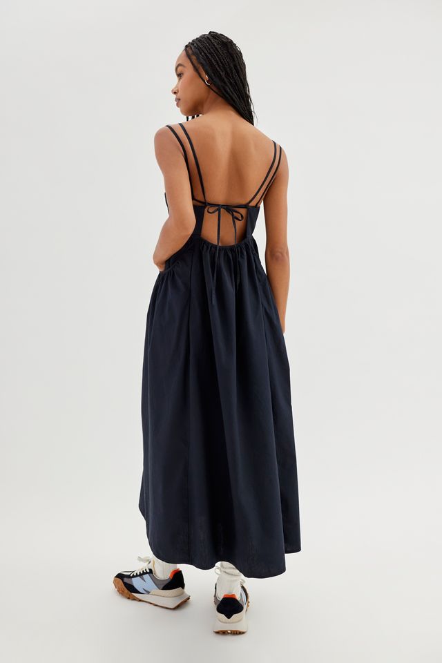 UO Iggy Poplin Midi Dress | Urban Outfitters