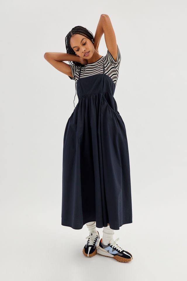 UO Iggy Poplin Midi Dress | Urban Outfitters