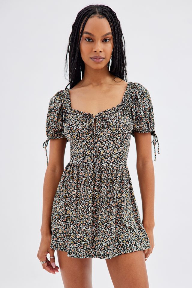 UO Jessa Floral Romper | Urban Outfitters