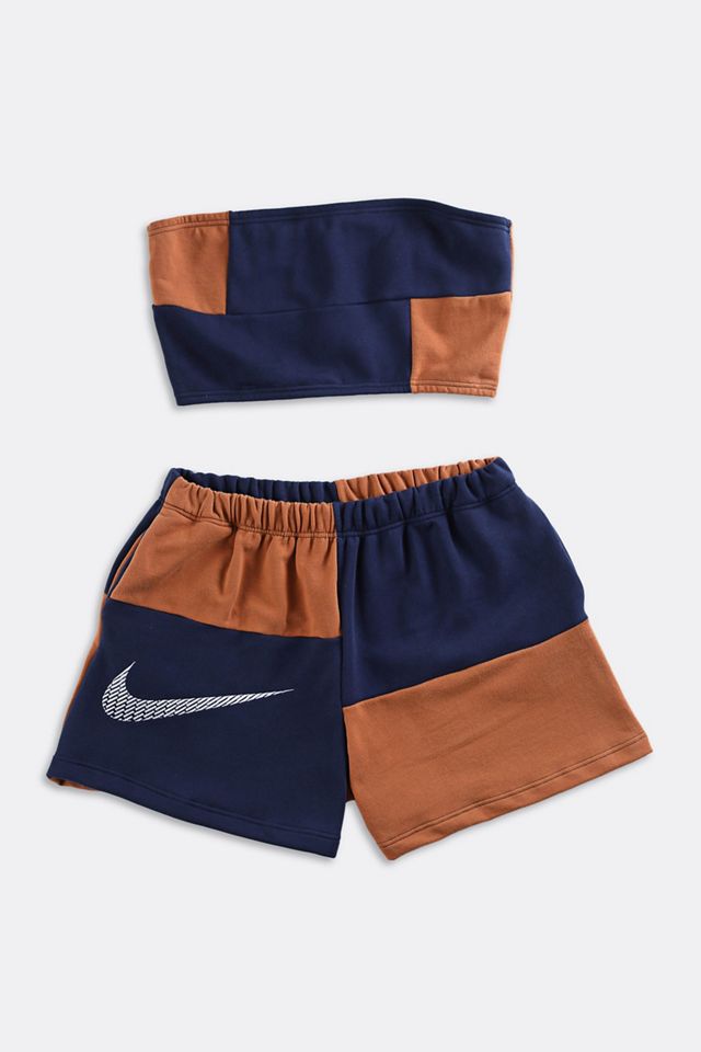 Frankie Collective Rework Nike Patchwork Mini Sweatshort Set 005 ...