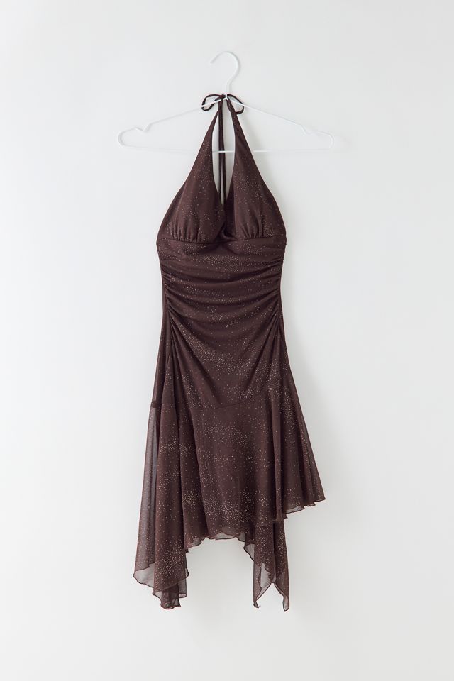Vintage Shimmer Halter Dress | Urban Outfitters