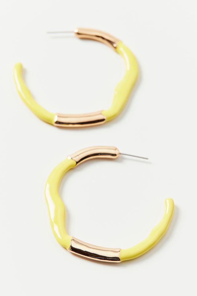 Ashley Enamel Dipped Hoop Earring | Urban Outfitters
