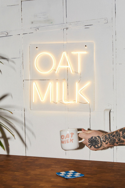 Oat Milk Neon Sign | Urban Outfitters