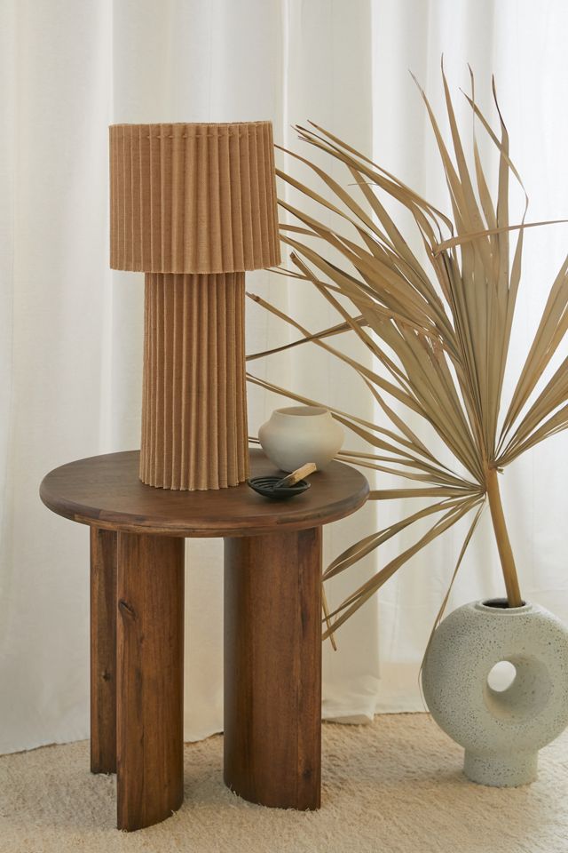 Max Pleated Jute Table Lamp | Urban Outfitters