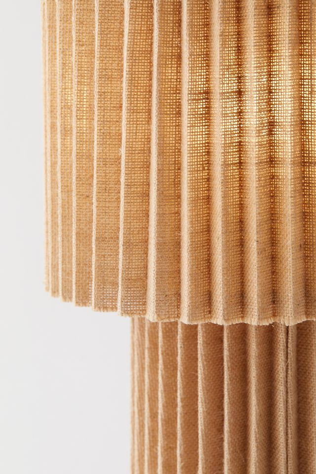 Max Pleated Jute Table Lamp | Urban Outfitters