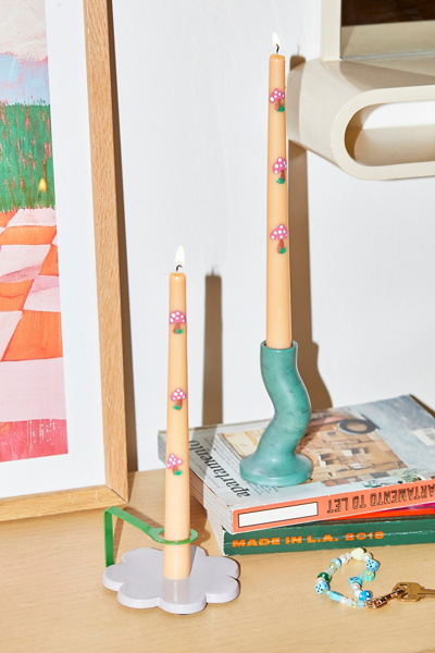 This Candle Is Lit Mushroom Taper Candle Set | Urban Outfitters