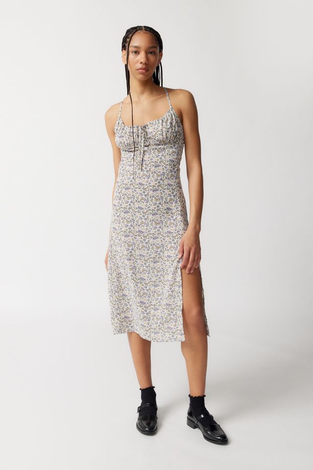 Daisy Street Floral Cross-Back Midi Dress | Urban Outfitters Canada