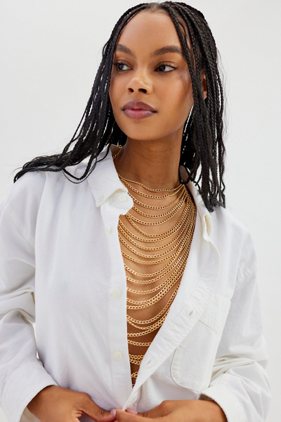 Sam Draped Chain Top | Urban Outfitters