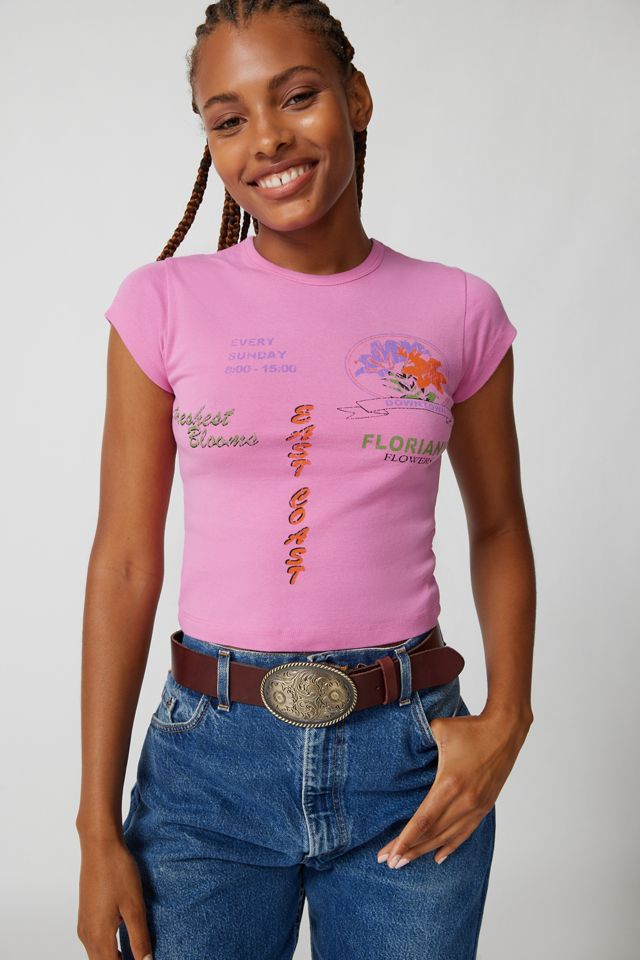 Flower Market Baby Tee | Urban Outfitters