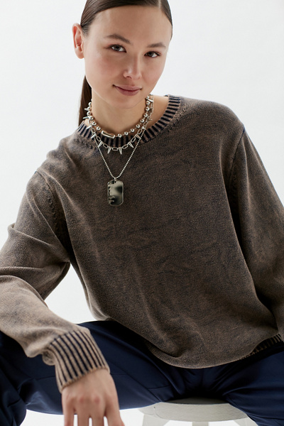 Urban Renewal Remade Acid Wash Solid Sweater | Urban Outfitters