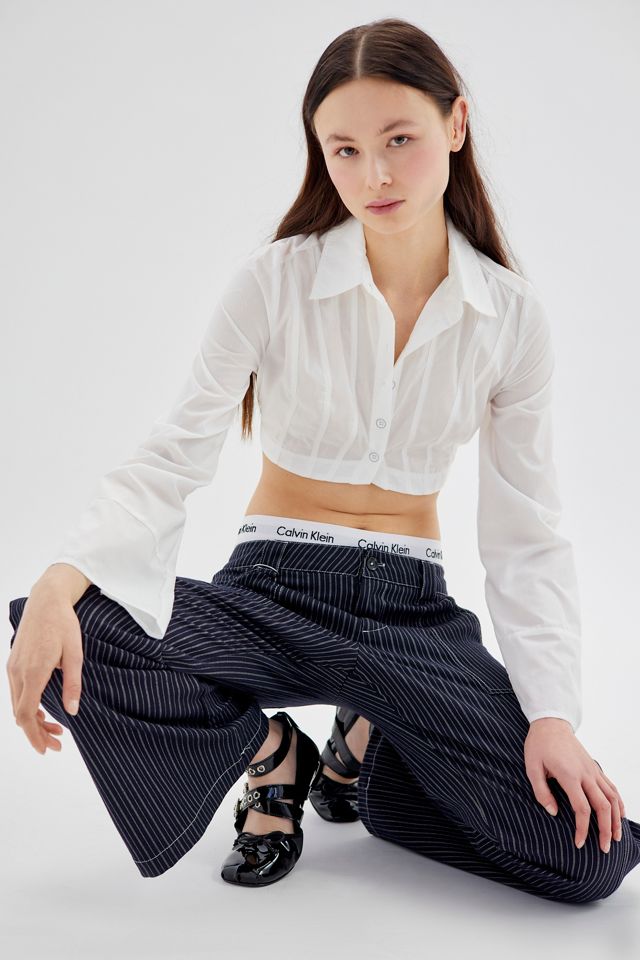 UO Fallon Open-Back Button-Down Top | Urban Outfitters