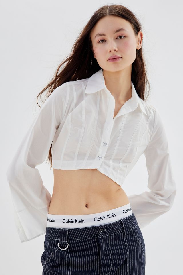 UO Fallon Open-Back Button-Down Top | Urban Outfitters