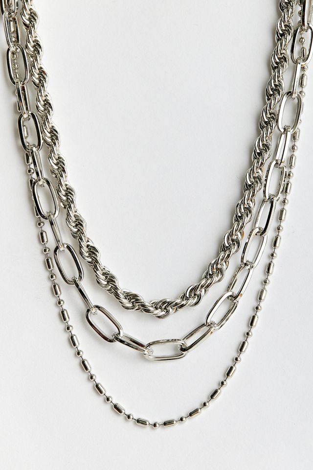 Blaine Mixed Chain Layered Necklace | Urban Outfitters