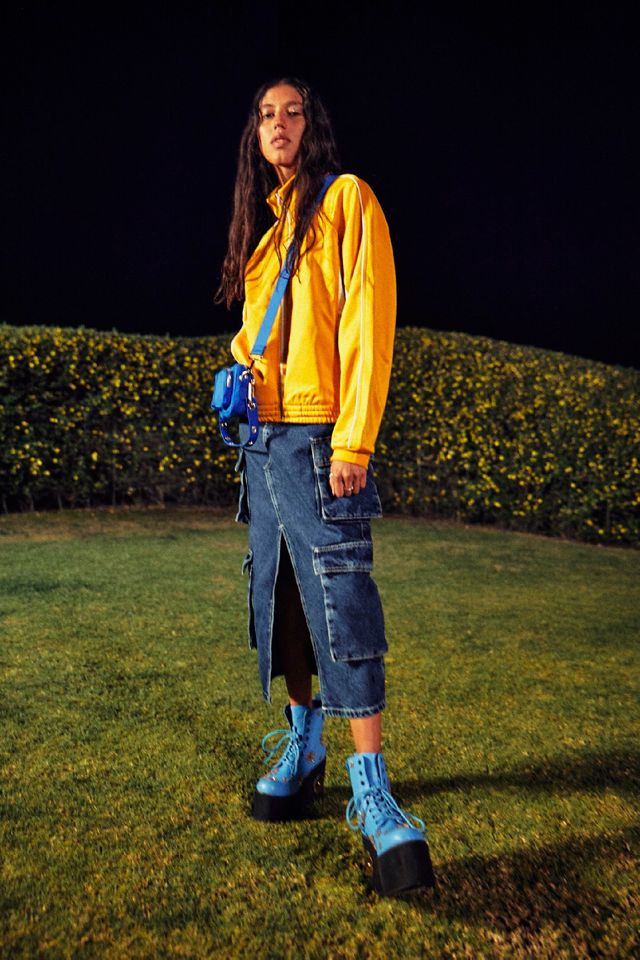 The Ragged Priest Combat Denim Midi Skirt | Urban Outfitters