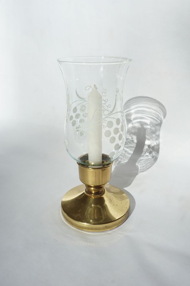 Vintage Brass Hurricane Candle Holder | Urban Outfitters