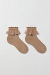 Ruffle Ribbed Crew Sock | Urban Outfitters