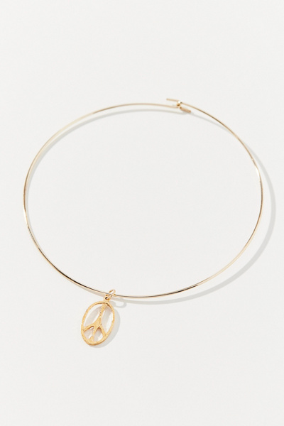Urban Renewal Vintage Peace Sign Choker Necklace | Urban Outfitters