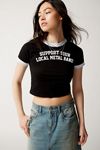 Support Your Local Metal Band Ringer Tee | Urban Outfitters