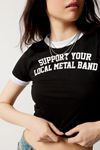 Support Your Local Metal Band Ringer Tee | Urban Outfitters