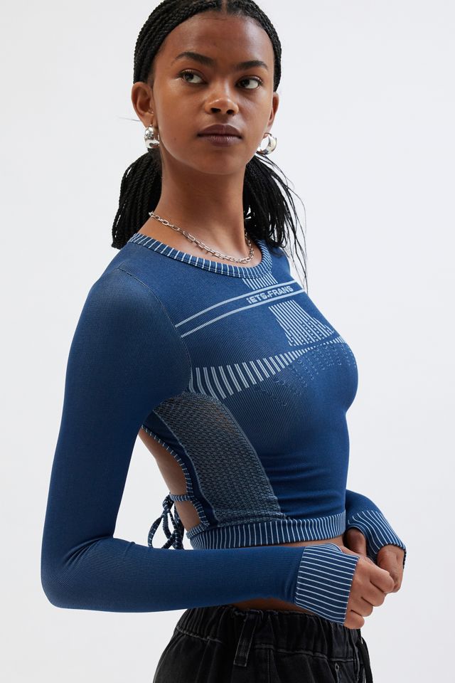 iets frans… Seamless Tie-Back Long Sleeve Top | Urban Outfitters Canada