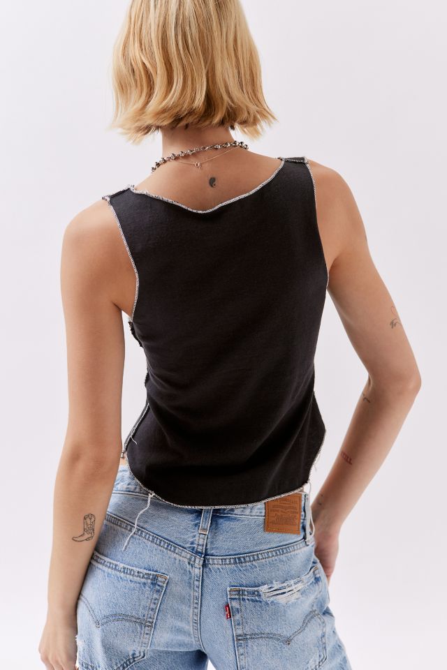 Urban Renewal Remade Square Neck Outseam Music Tank Top | Urban Outfitters