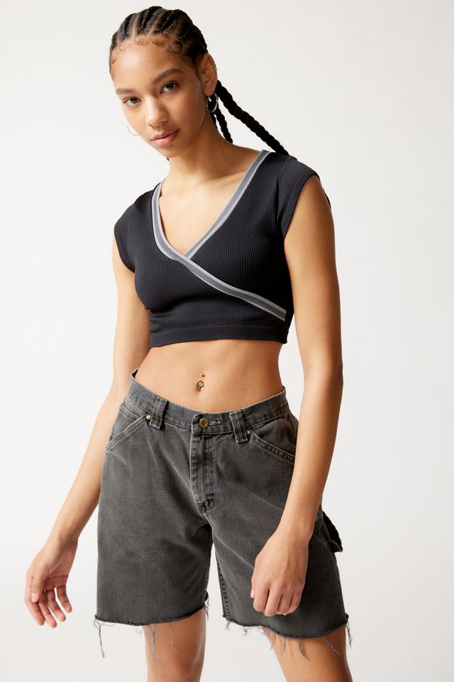 Out From Under Go For Gold Seamless Surplice Top | Urban Outfitters