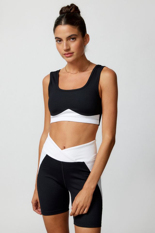 Year Of Ours Gia Ribbed Colorblock Cropped Top | Urban Outfitters