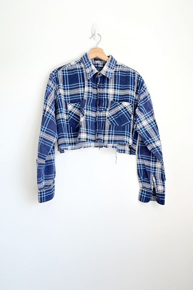 Vintage Reworked Cropped Flannel | Urban Outfitters