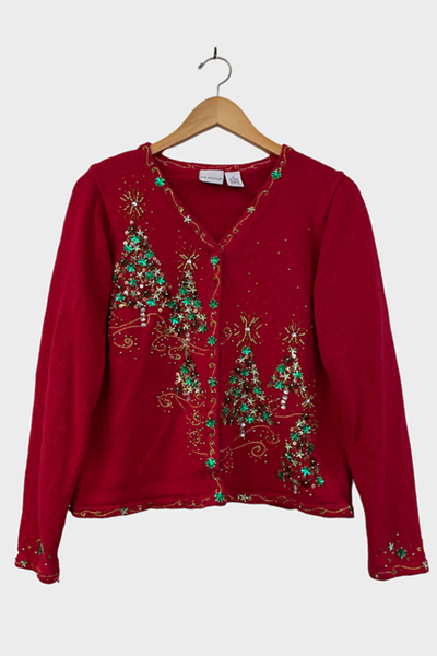 Vintage Sparkling Trees Sweater | Urban Outfitters
