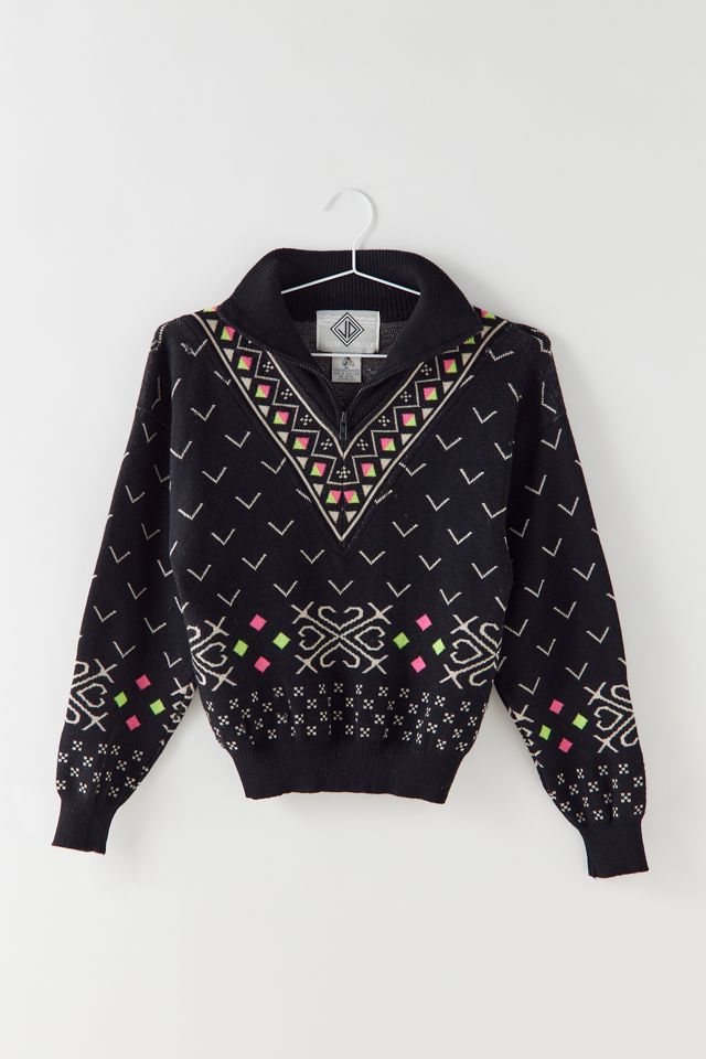 Vintage Sun Valley Quarter Zip Sweater | Urban Outfitters