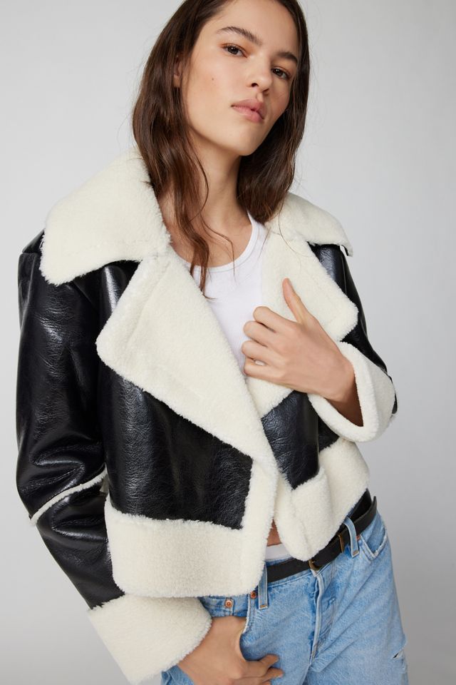 Noize Emika Faux Leather Jacket | Urban Outfitters