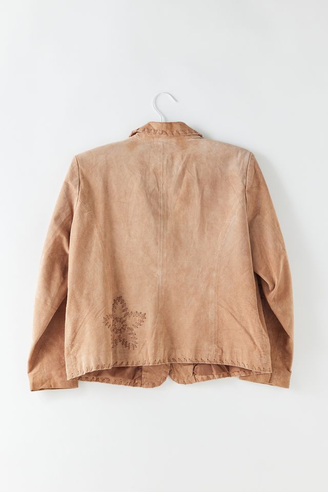 Vintage Suede Flower Jacket | Urban Outfitters