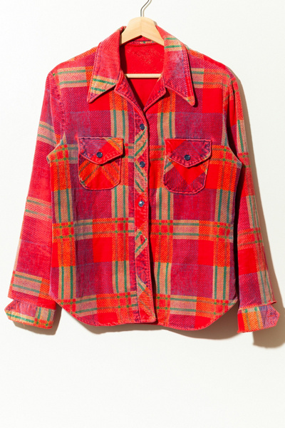 Vintage 1970s Wrangler Plaid Distressed Button Up Work Shirt | Urban ...