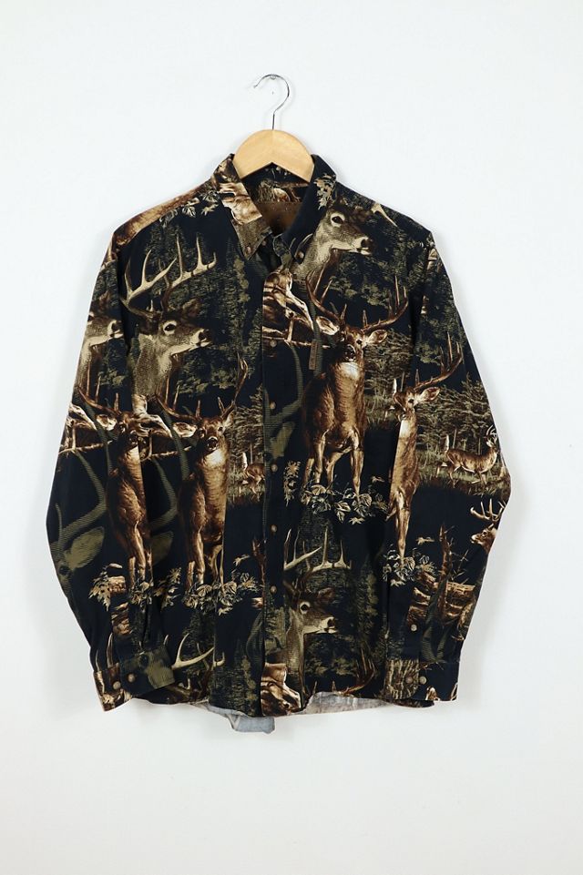 Vintage Buck Pattern Button-Down Shirt | Urban Outfitters