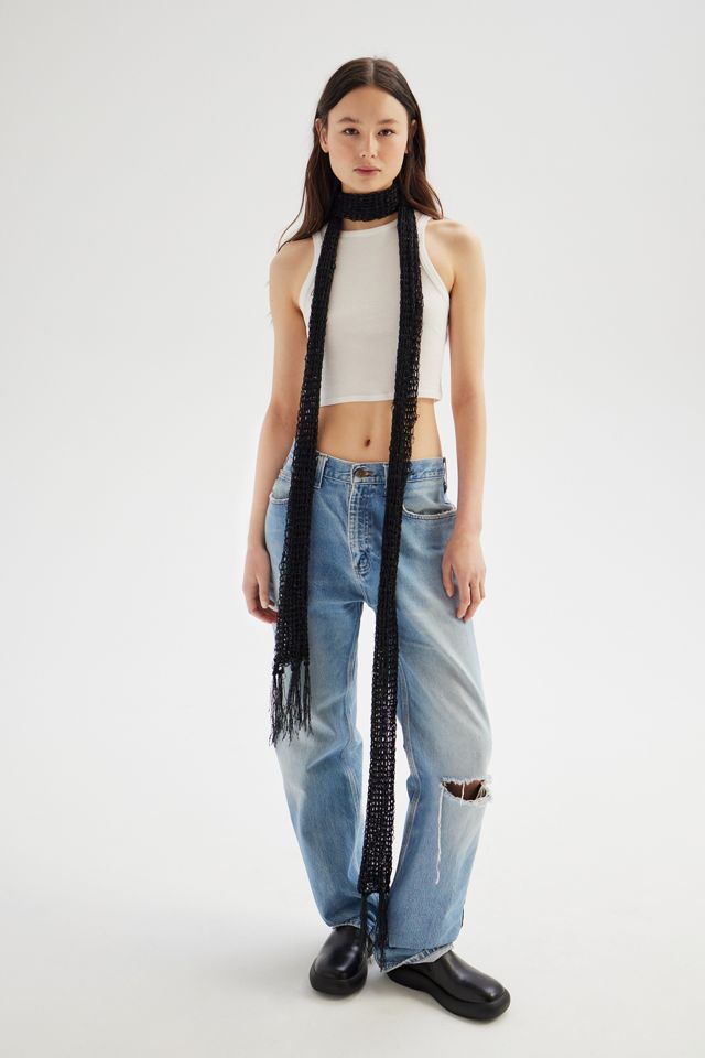 Sequin Netted Skinny Scarf | Urban Outfitters