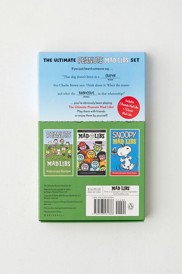 The Ultimate Peanuts Mad Libs Set: World's Greatest Word Game UO ...
