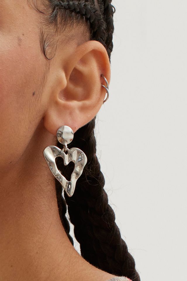 Heart Drop Earring | Urban Outfitters