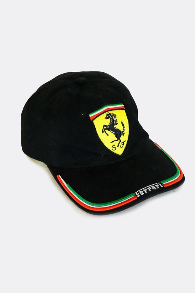 Vintage Ferrari Logo Strapback Hat | Urban Outfitters