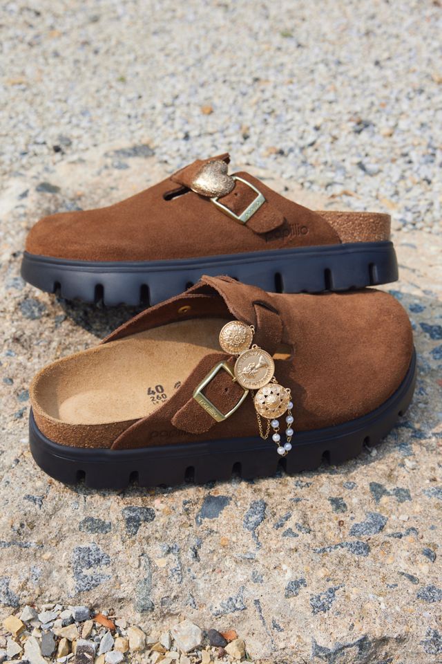 Birkenstock Papillio Boston Chunky Suede Clog | Urban Outfitters Canada